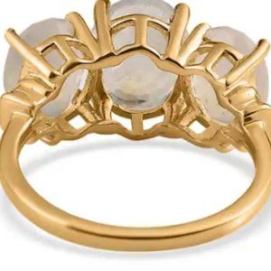 Jewelry | Rainbow Moonstonediamond 3 Stone Ring | Poshmark
